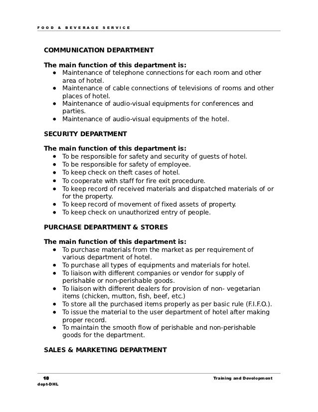 Food And Beverage Service Sop Pdf Food And Beverage Service Sop Pdf